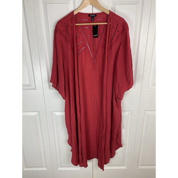 torrid | Tops | Torrid 3x 4x Crinkle Gauze Kimono Duster Long Eyelet ...